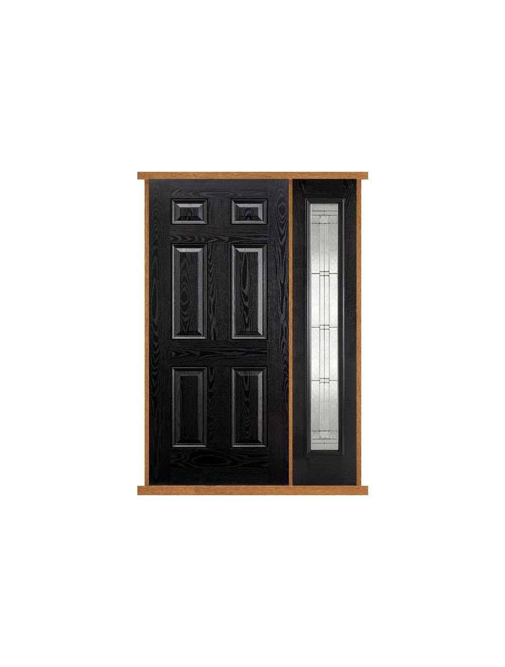 Colonial Black Composite Side Panel Door Set, Modern Doors